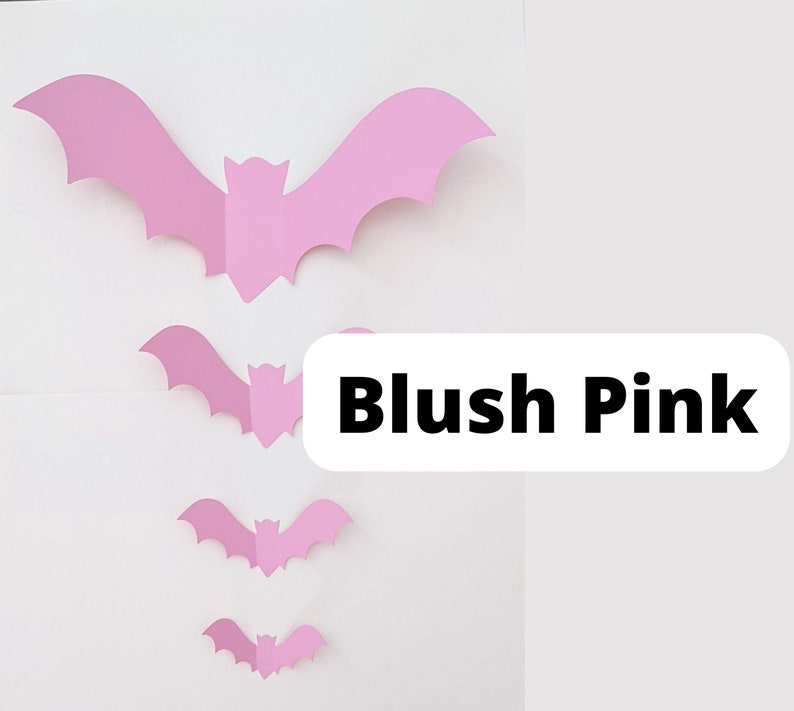 Pink Bats for Wall Blush and Black Halloween 3D Bats Pink - Etsy