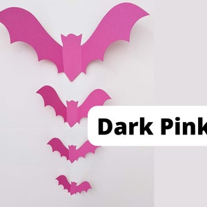 Pink Halloween Decor, Pink Bats, Black Bats for Wall, Halloween Party ...