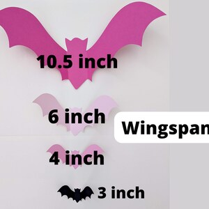 Pink Halloween Decor, Pink Bats, Black Bats for Wall, Halloween Party ...