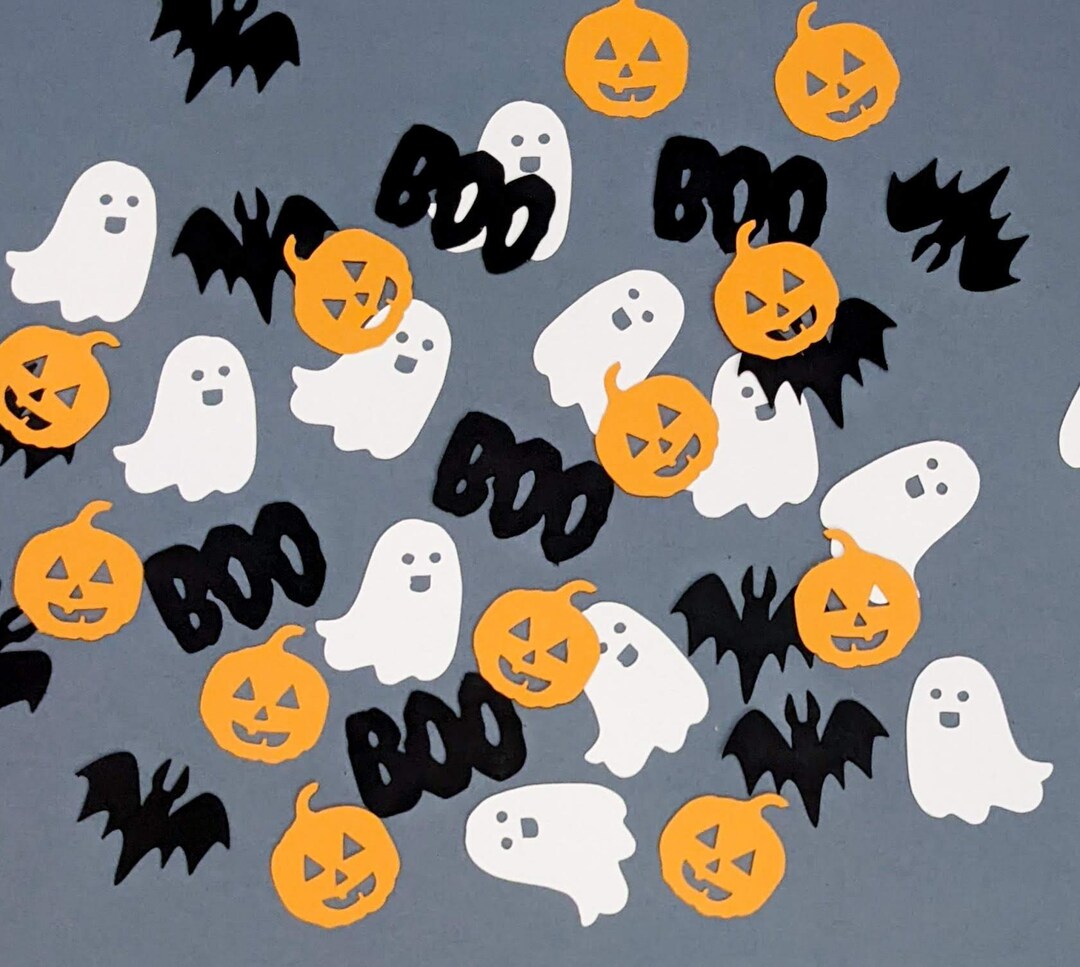 Halloween Confetti, Ghost, Jackolantern, Bat, Boo, October Table Decor ...