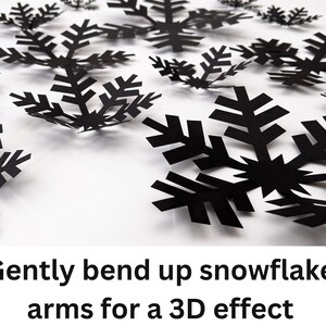 Black Snowflakes for Wall, Snowflake Christmas Party, Monochromatic ...