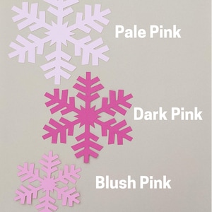 Pink Paper Snowflake Decorations: Pastel Winter Wonderland Set - Etsy