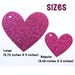 Pink Glitter Heart Gift Tags, Valentine's Day Party Favors - Etsy