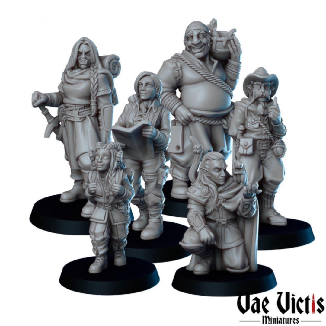 D&D Explorers Party Resin Printed 28mm/32mm Tabletop RPG - Etsy