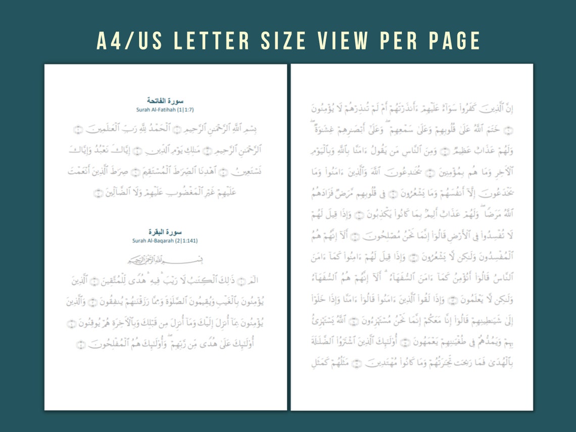 Juz 1 |surah Al-fatihah (1-7) | Surah Al-baqarah (1-141) | Al-quran ...