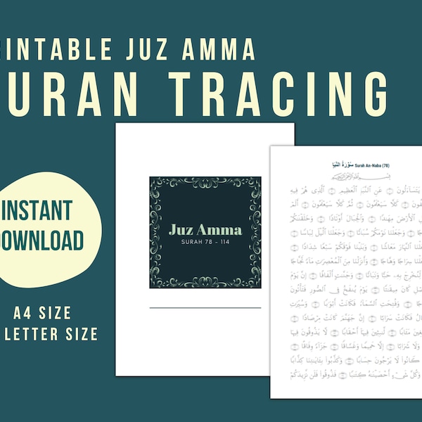 Juz 30 Checklist - Etsy Australia