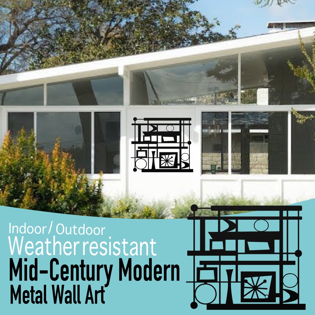 Retro METAL Wall Art MCM Indoor Outdoor 18 Gauge Steel - Etsy