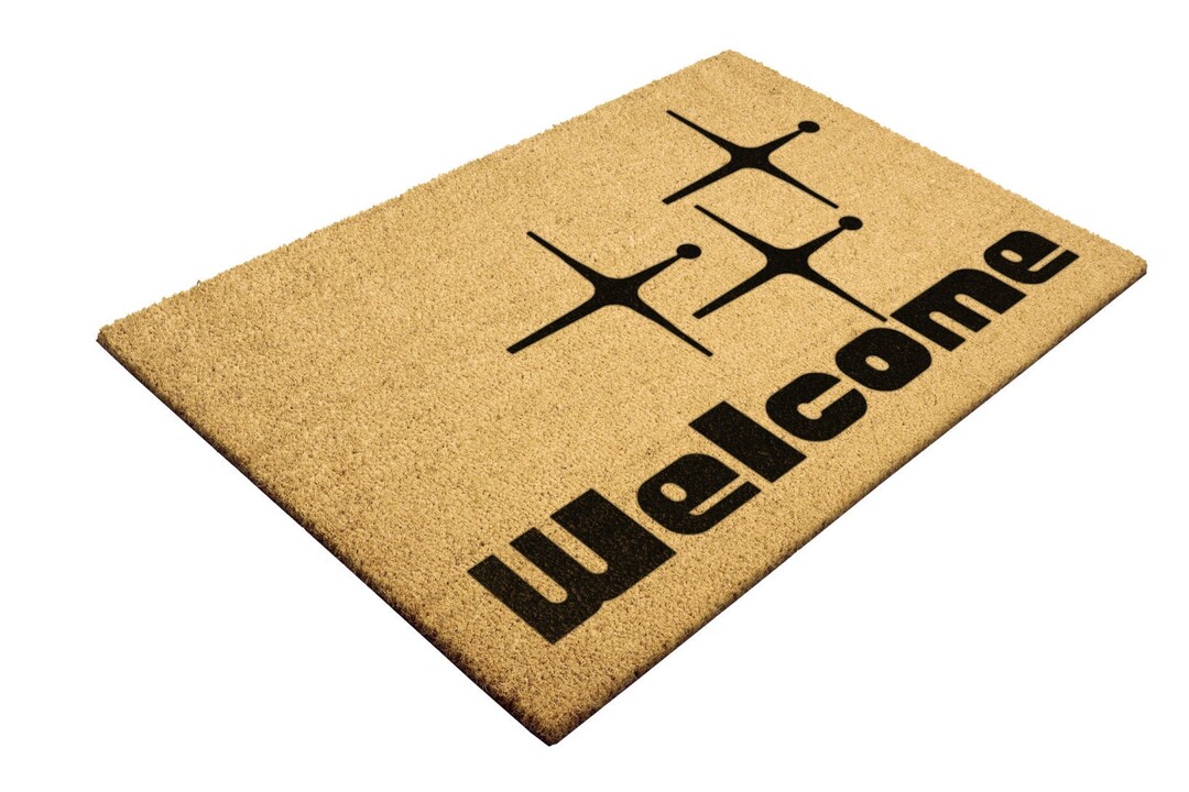 Retro OUTDOOR DOORMAT Mid Century Modern Welcome Mat Print - Etsy