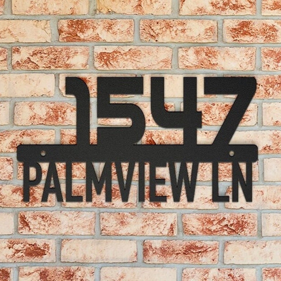 Metal House Number Retro Minimalist in MCM Font - Etsy