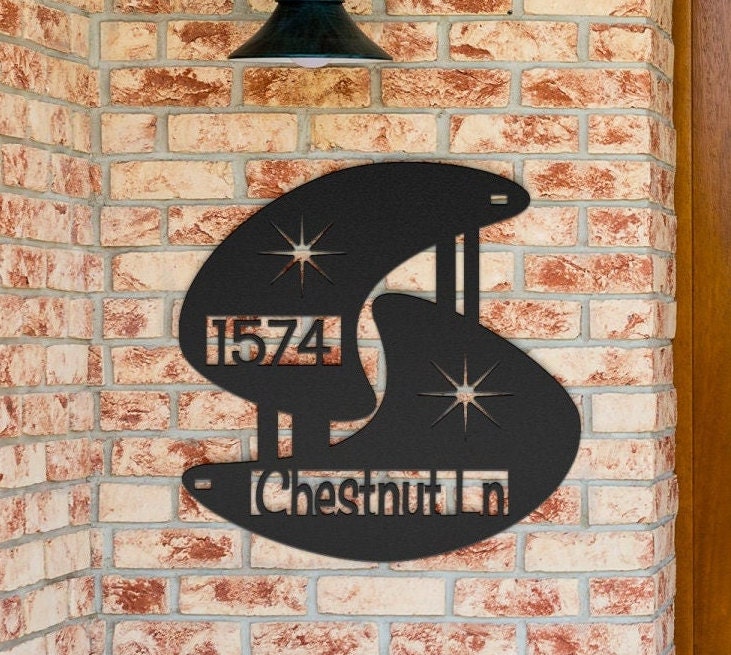 Modern HOUSE NUMBER MCM Atomic Age Street Address Metal - Etsy