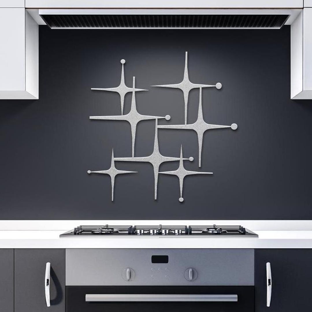 MCM Starburst Metal Wall Art: Atomic Age Indoor/outdoor Decor - Etsy