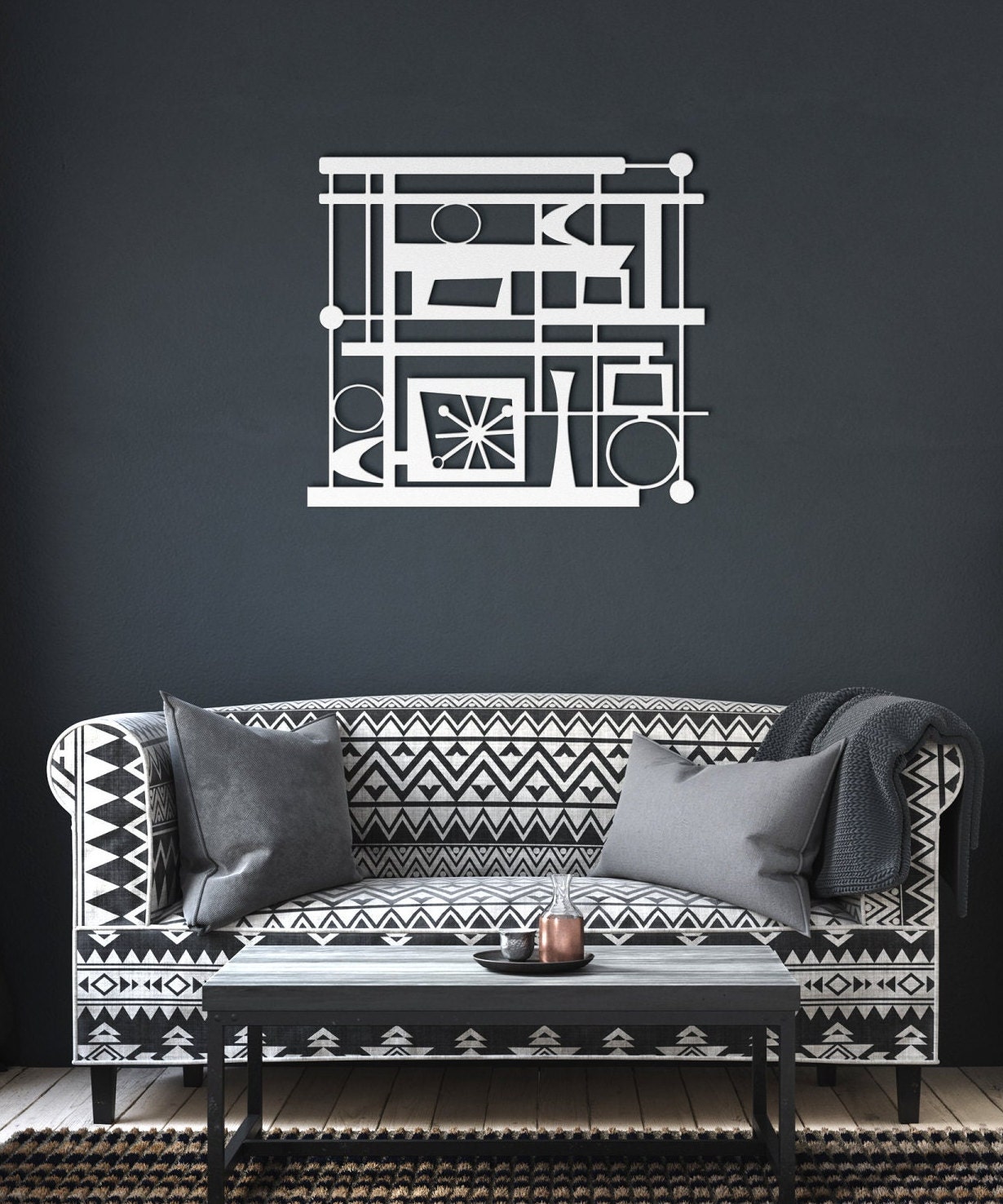 Retro METAL Wall Art MCM Indoor Outdoor 18 Gauge Steel - Etsy