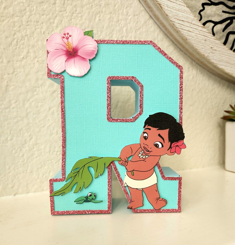 Personalized 3D Moana Inspired Letters Moana Party - Etsy