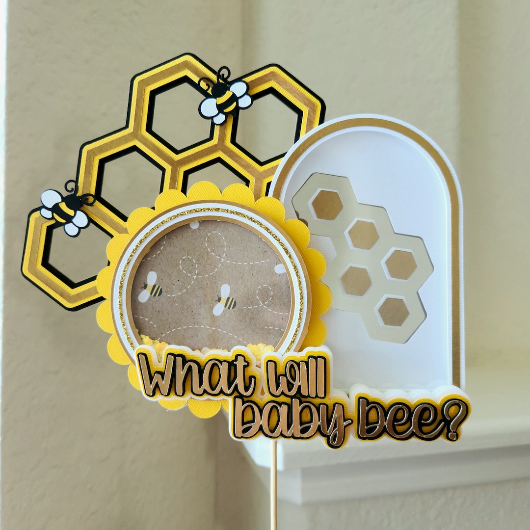 Honey Comb and Bees Personalizable Cake Topper - Etsy