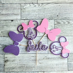 Minnie Mouse Inspired Personalizable Cake Topper and 3D Number - Etsy