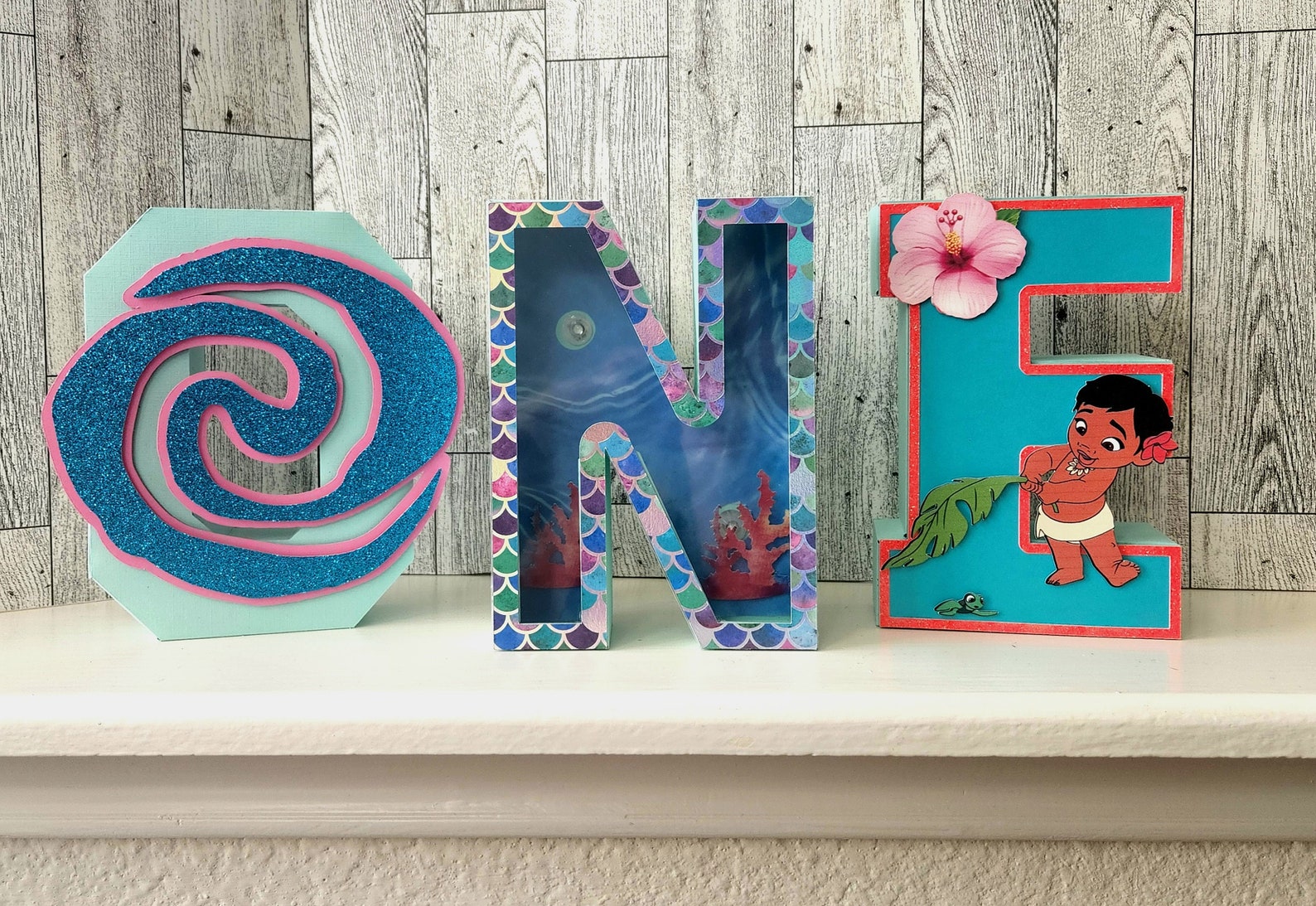 Personalized 3D Moana Inspired Letters Moana Party - Etsy
