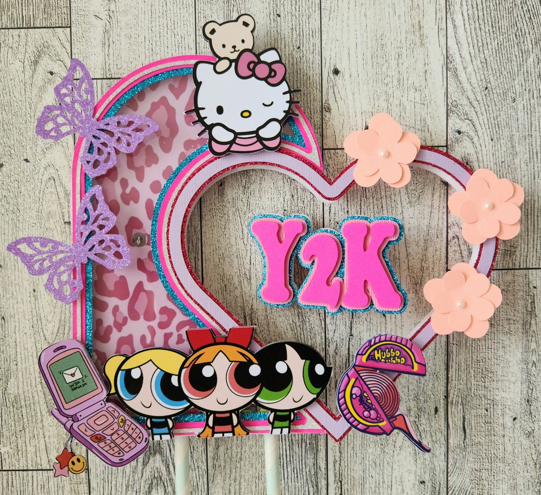 2000s Nostalgia Light up Cake Topper With Shaker - Etsy