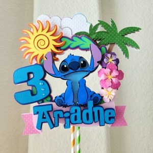 Personalized Stitch Inspired Cake Topper - Etsy