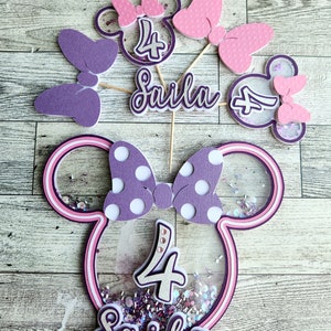 Minnie Mouse Inspired Personalizable Cake Topper and 3D Number - Etsy