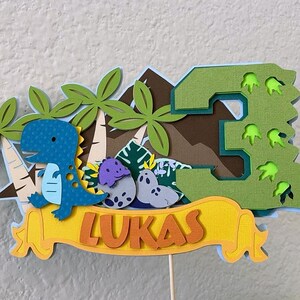 3-REX Personalized Cake Topper for Girl or Boy - Etsy