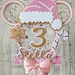 Winter Minnie Mouse Inspired Personalizable Cake Topper and 3D Number - Etsy