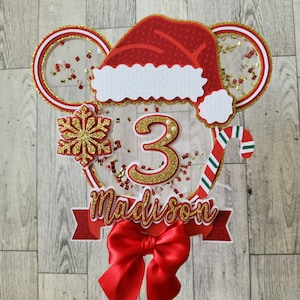 Winter Minnie Mouse Inspired Personalizable Cake Topper and 3D Number - Etsy