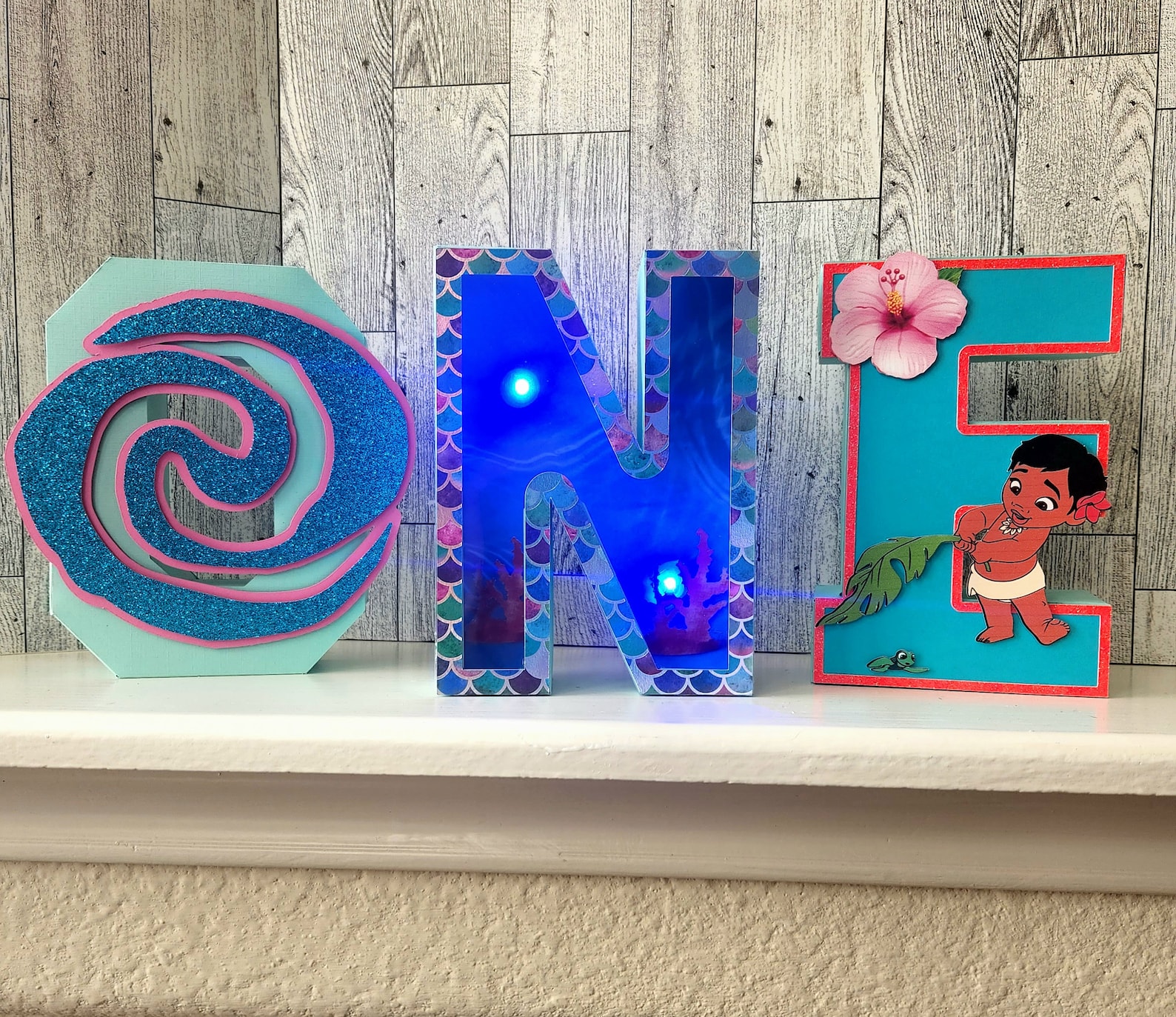 Personalized 3D Moana Inspired Letters Moana Party - Etsy