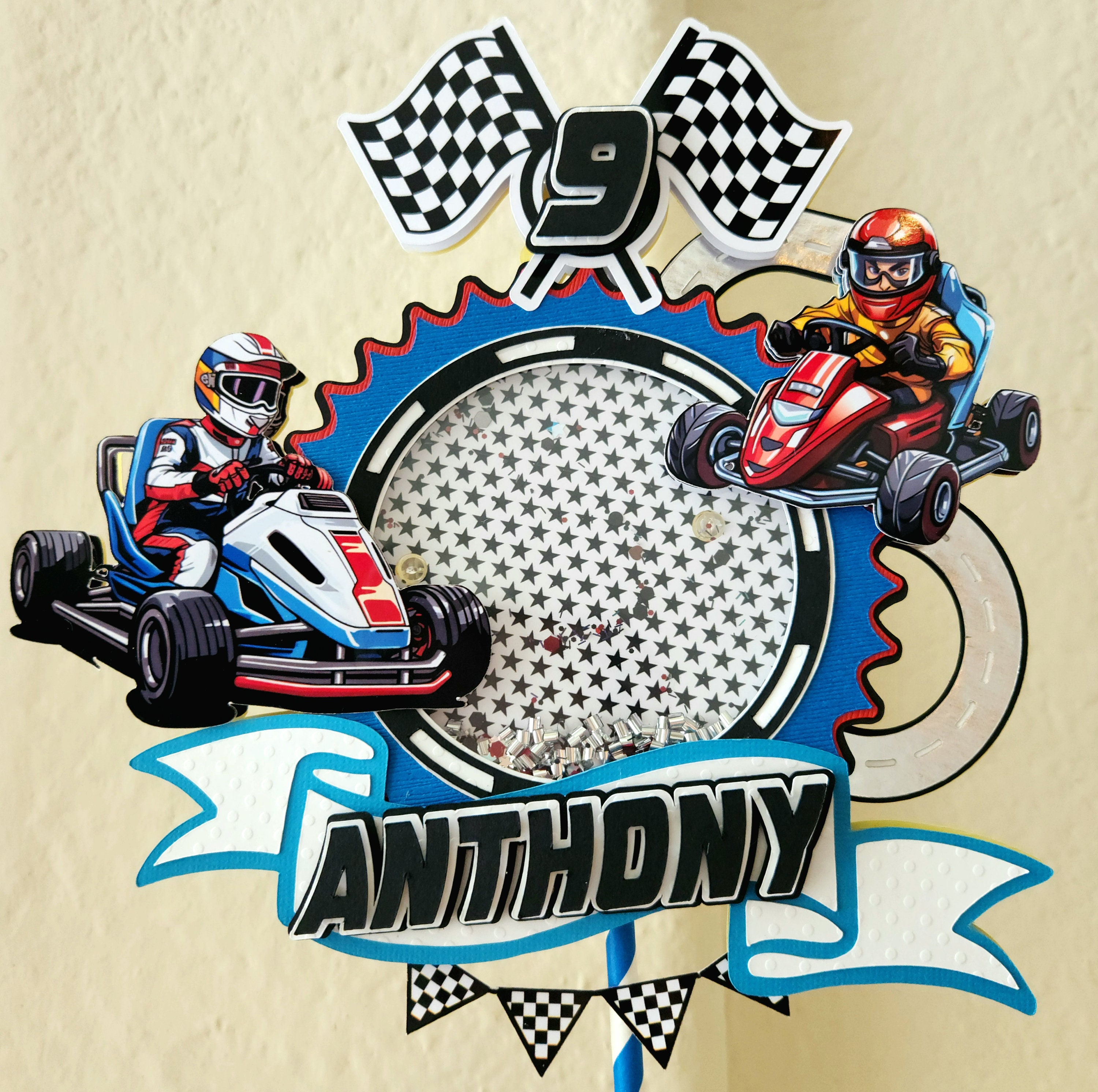 Personalized Gokart Cake Topper - Customizable - Etsy