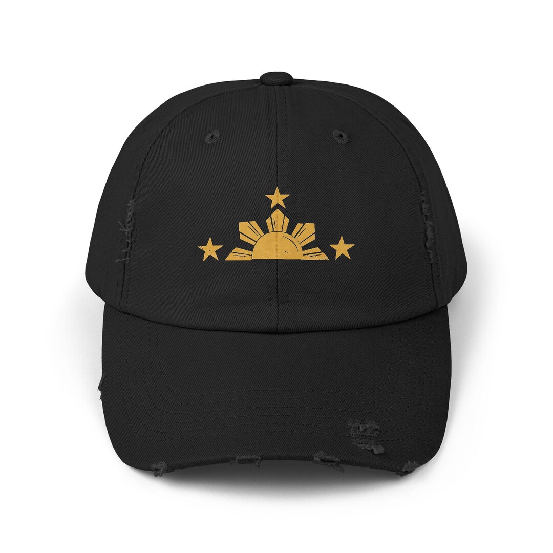 Philippine Sun Star Baseball Cap: Distressed Cotton Twill - Etsy