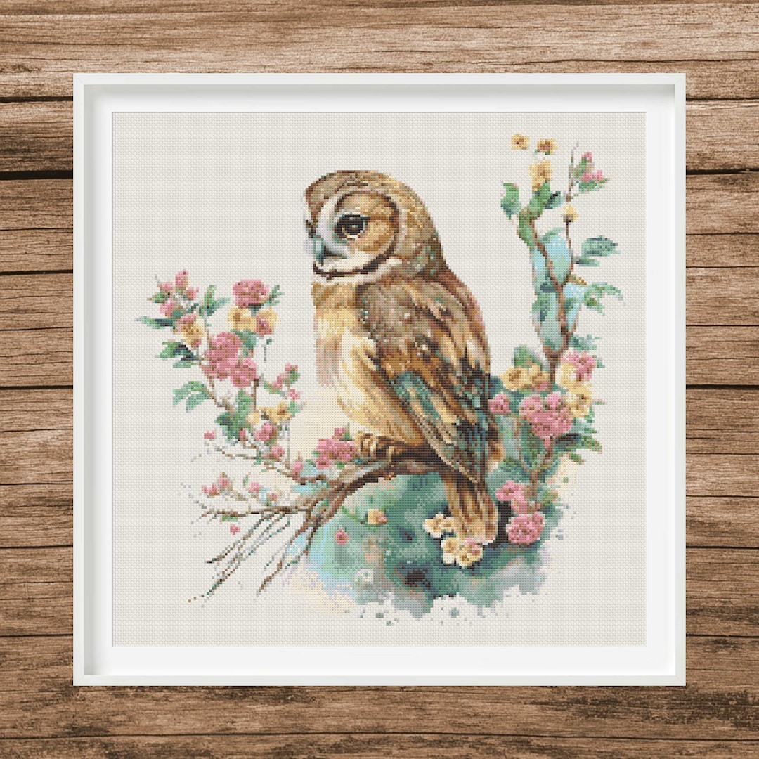 Owl Counted Cross Stitch Pattern Animals Instant - Etsy
