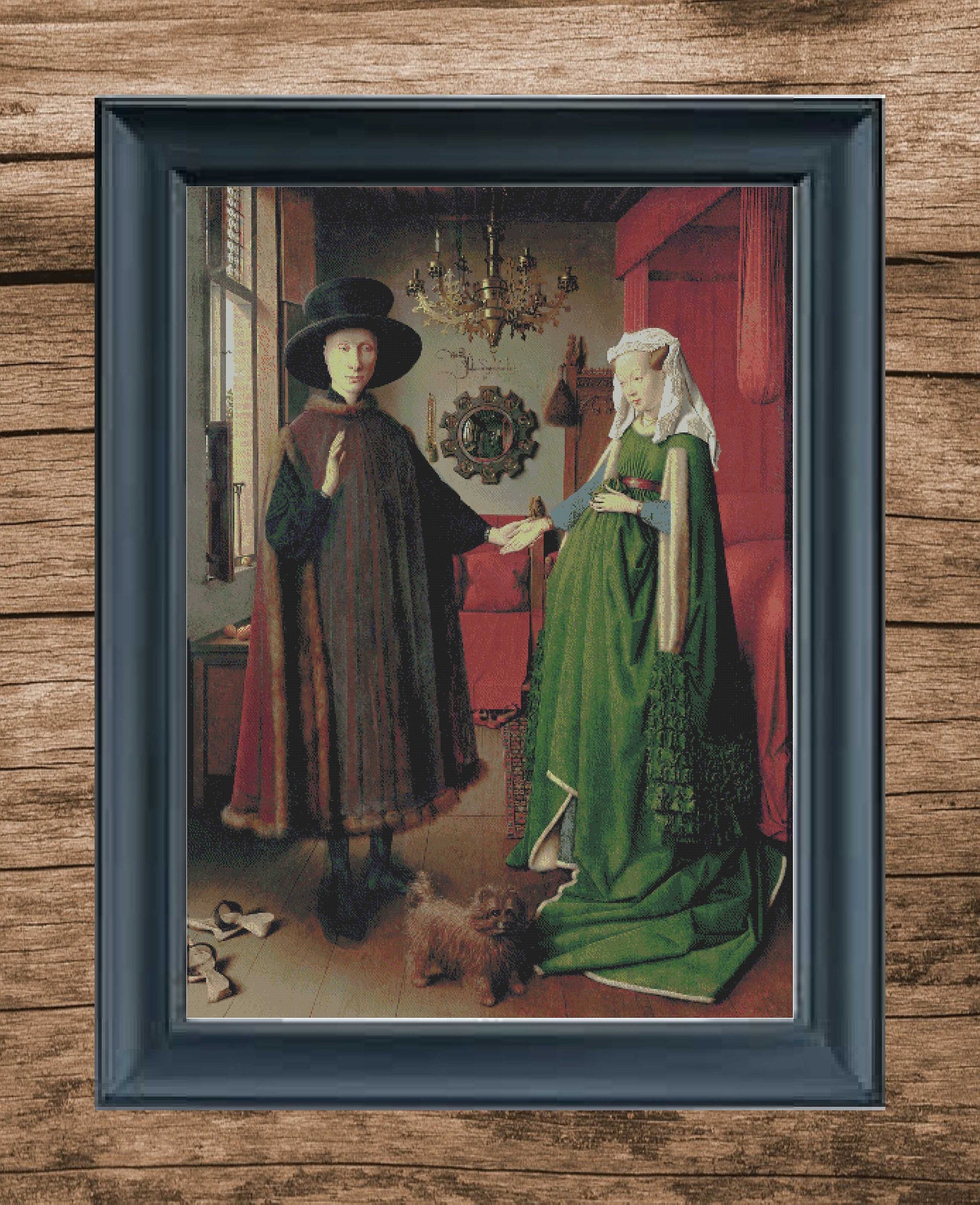 Arnolfini Portrait Cross Stitch Pattern | Jan Van Eyck, Famous Painting ...
