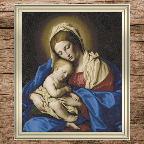 Madonna and Child Cross Stitch Pattern - Etsy