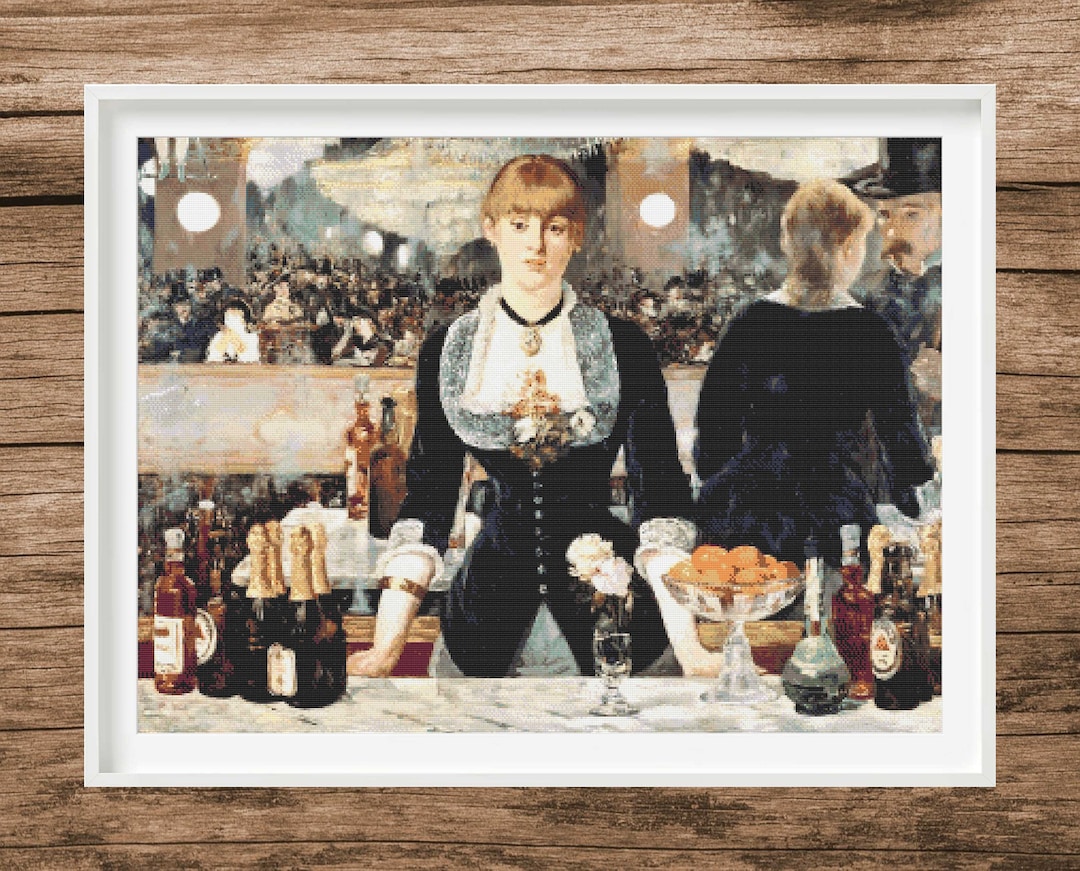 Bar at the Folies-bergere | E.manet | Counted Cross Stitch Pattern ...