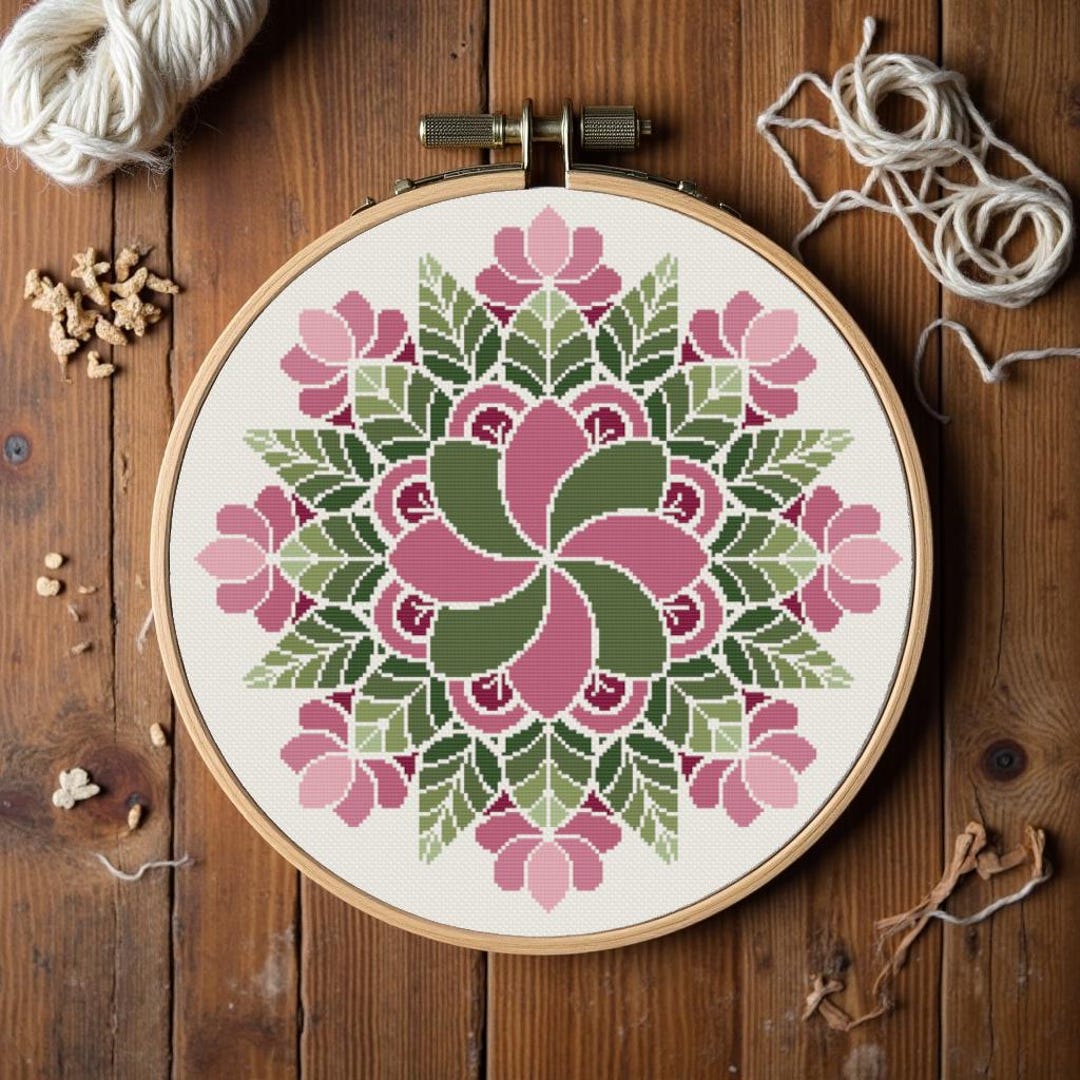 Flower Mandala | Counted Cross Stitch Pattern | Samplers & Patterns ...