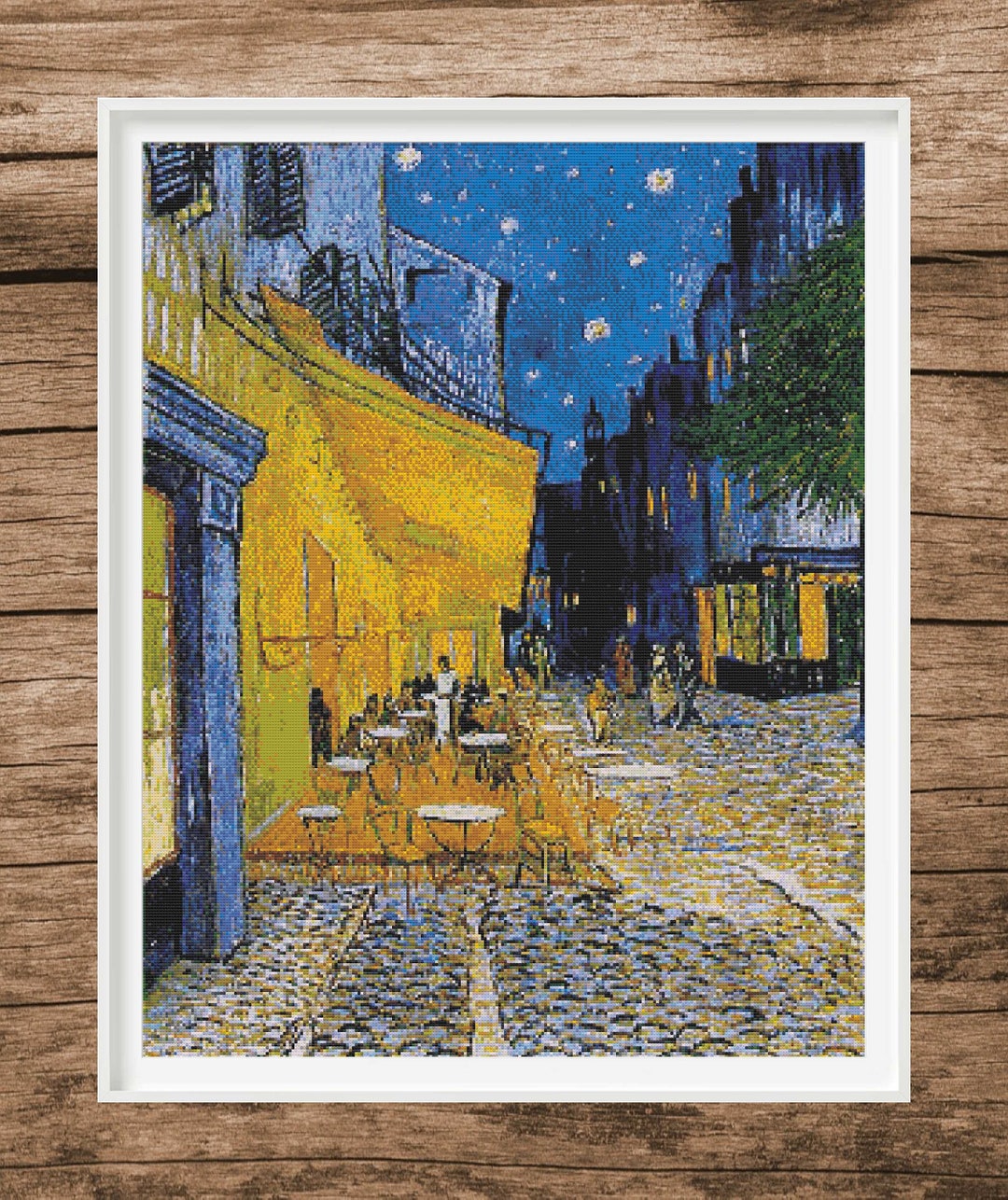 Cafe Terrace at Night | V. Van Gogh | Counted Cross Stitch Pattern ...