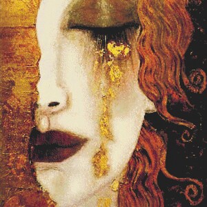 Golden Tears | G. Klimt | Counted Cross Stitch Pattern | Famous ...