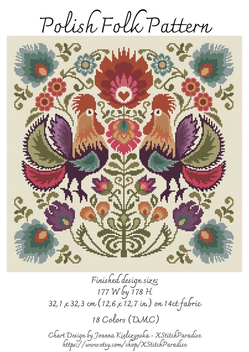 Polish Folk Pattern | Counted Cross Stitch Pattern | Samplers ...