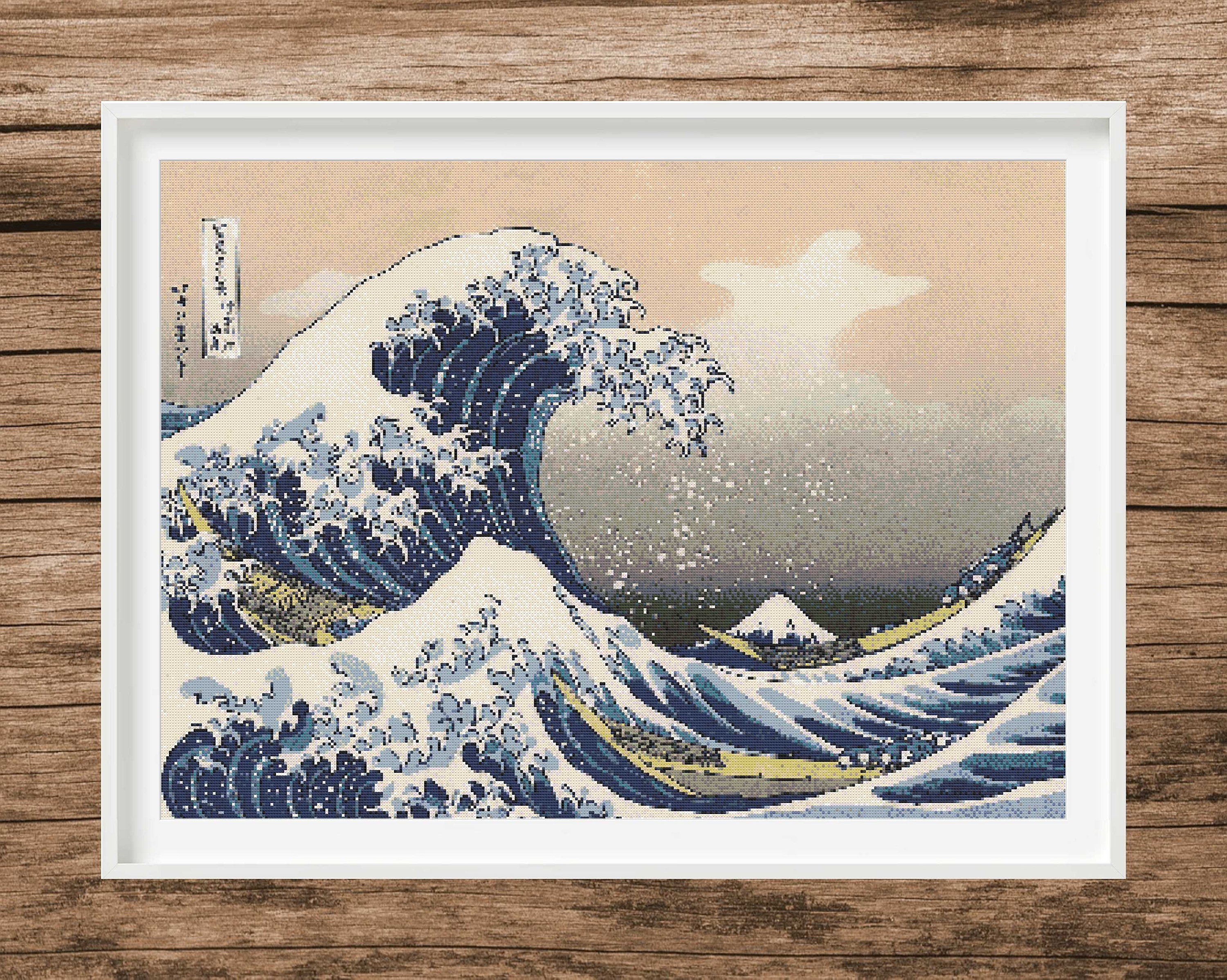 The Great Wave off Kanagawa| K. Hokusai | Counted Cross Stitch Pattern ...