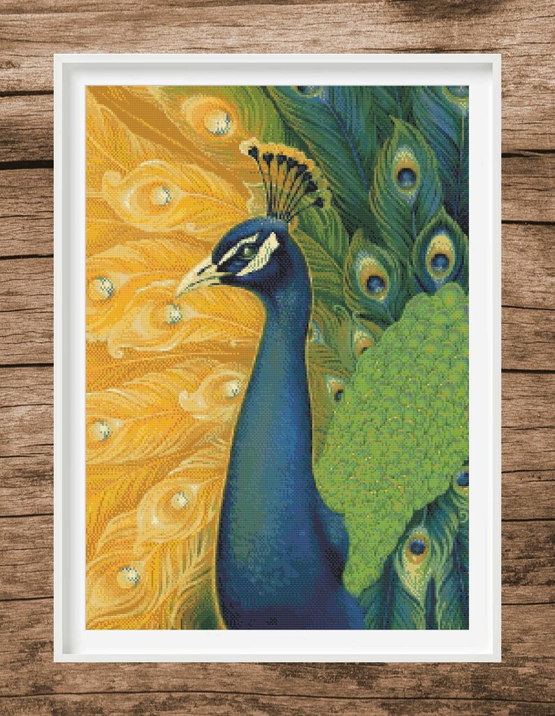 Peacock Counted Cross Stitch Pattern Animals Instant - Etsy