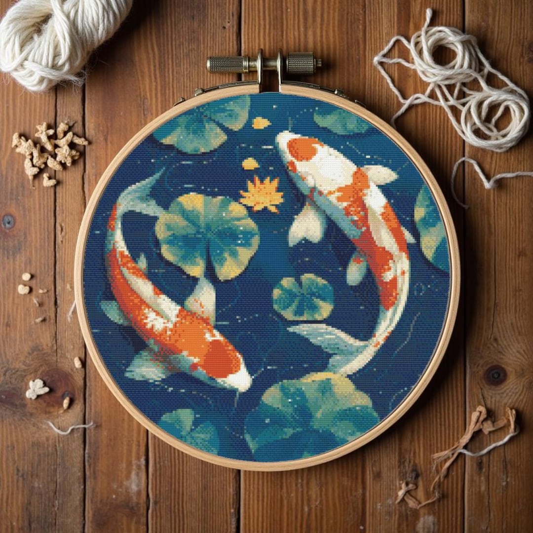 Koi Fish | Counted Cross Stitch Pattern | Animals | Instant Download ...