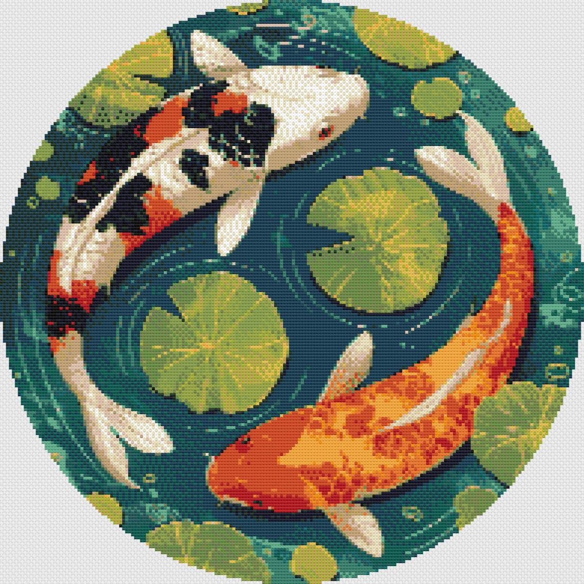 Koi Fish | Counted Cross Stitch Pattern | Animals | Instant Download ...