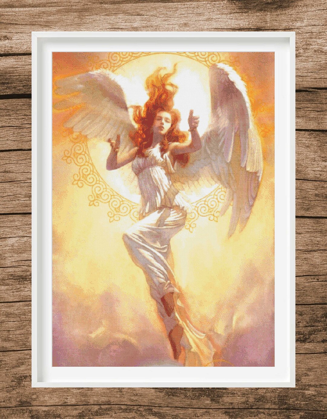 Angel Counted Cross Stitch Pattern Portraits & Figures - Etsy