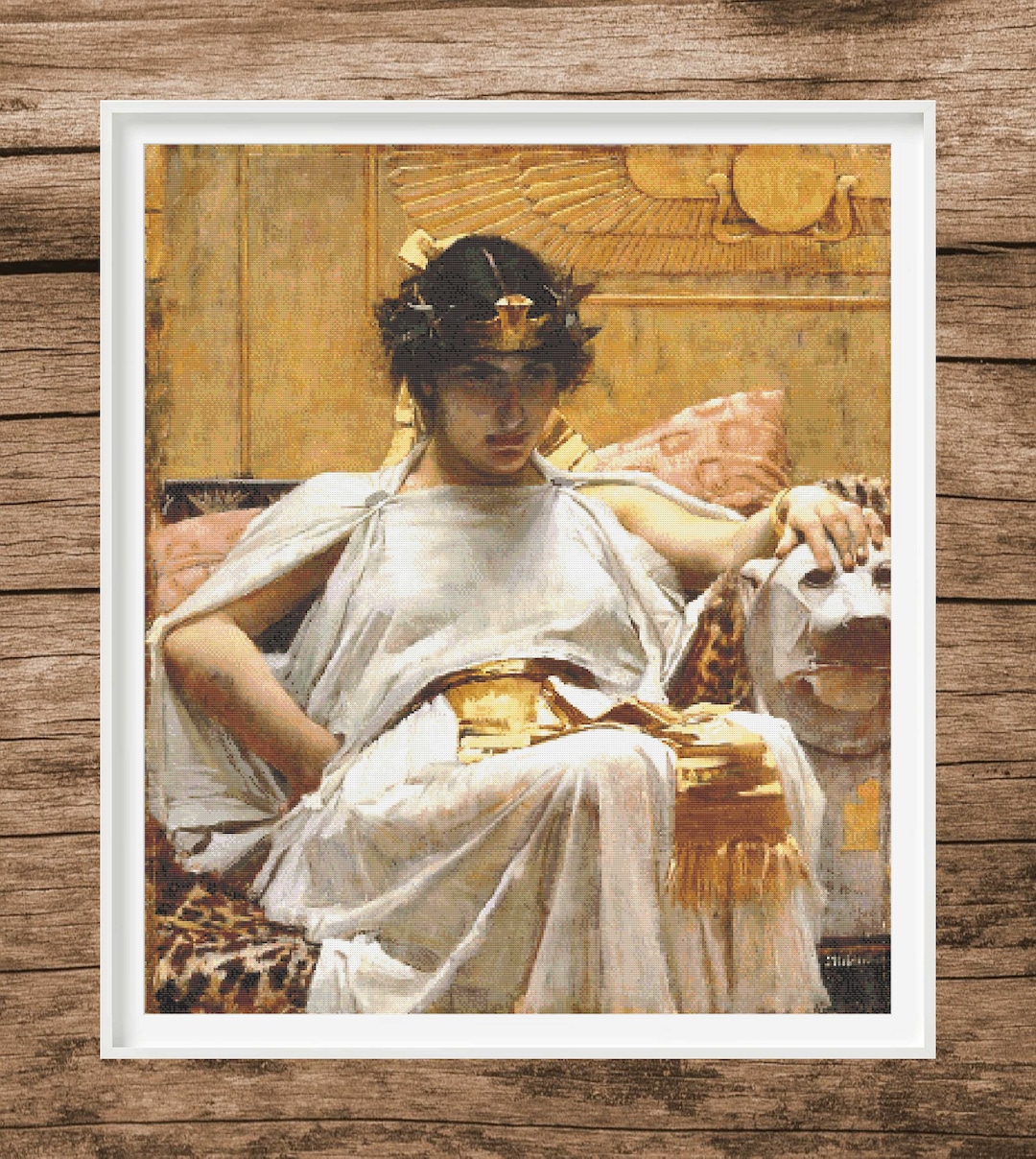 Cleopatra | J.W. Waterhouse | Counted Cross Stitch Pattern | Famous ...