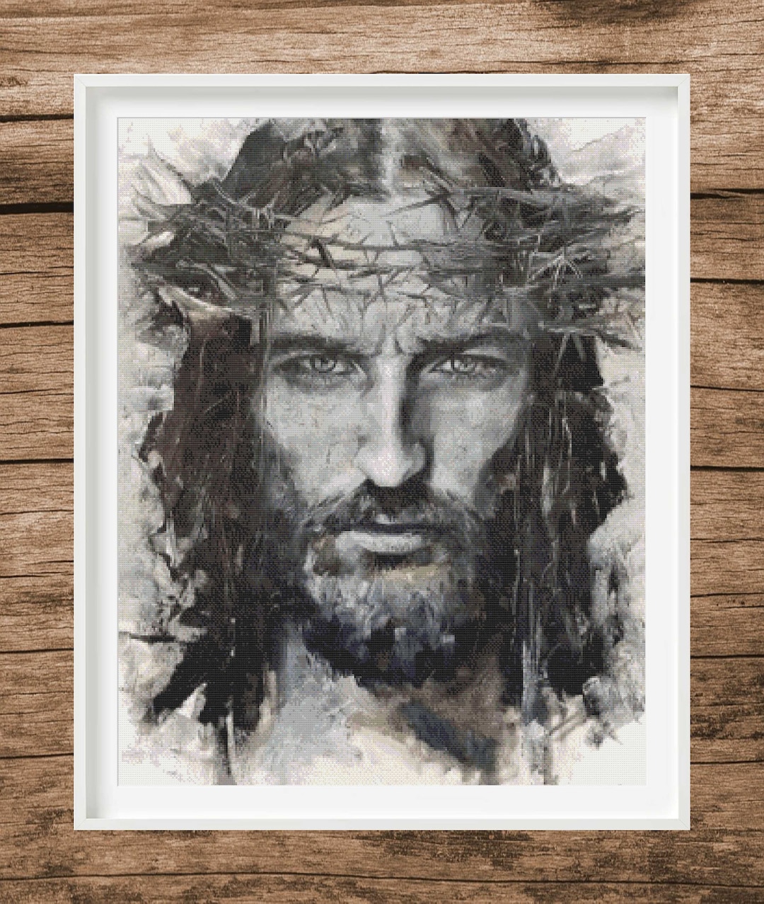 Jesus Christ in Crown of Thorns | Cross Stitch Pattern | Religious (PDF ...