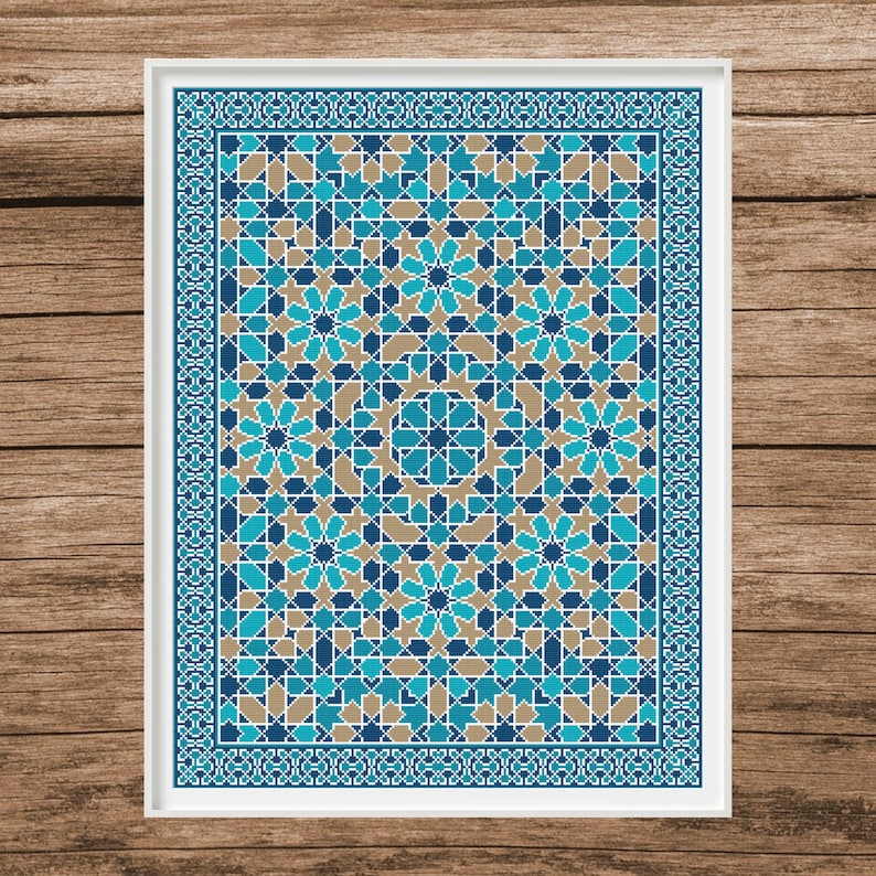 Islamic Cross Stitch Pattern | Geometric Sampler (PDF Pattern) - Etsy