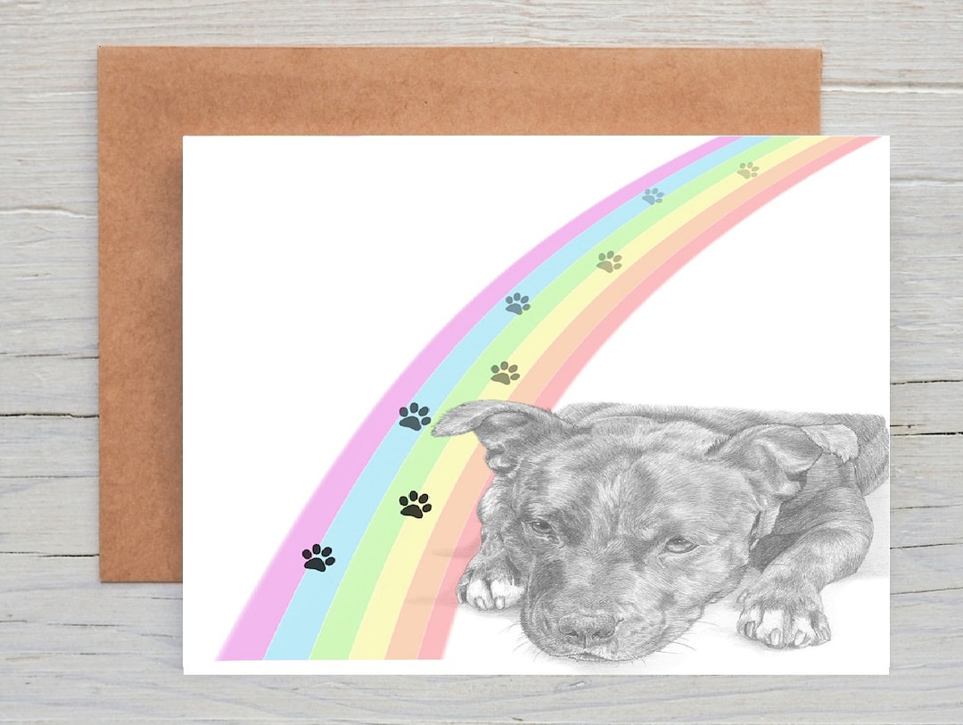 Staffy Staffie Staffordshire Bull Terrier (no 2) Dog Pet Sympathy ...