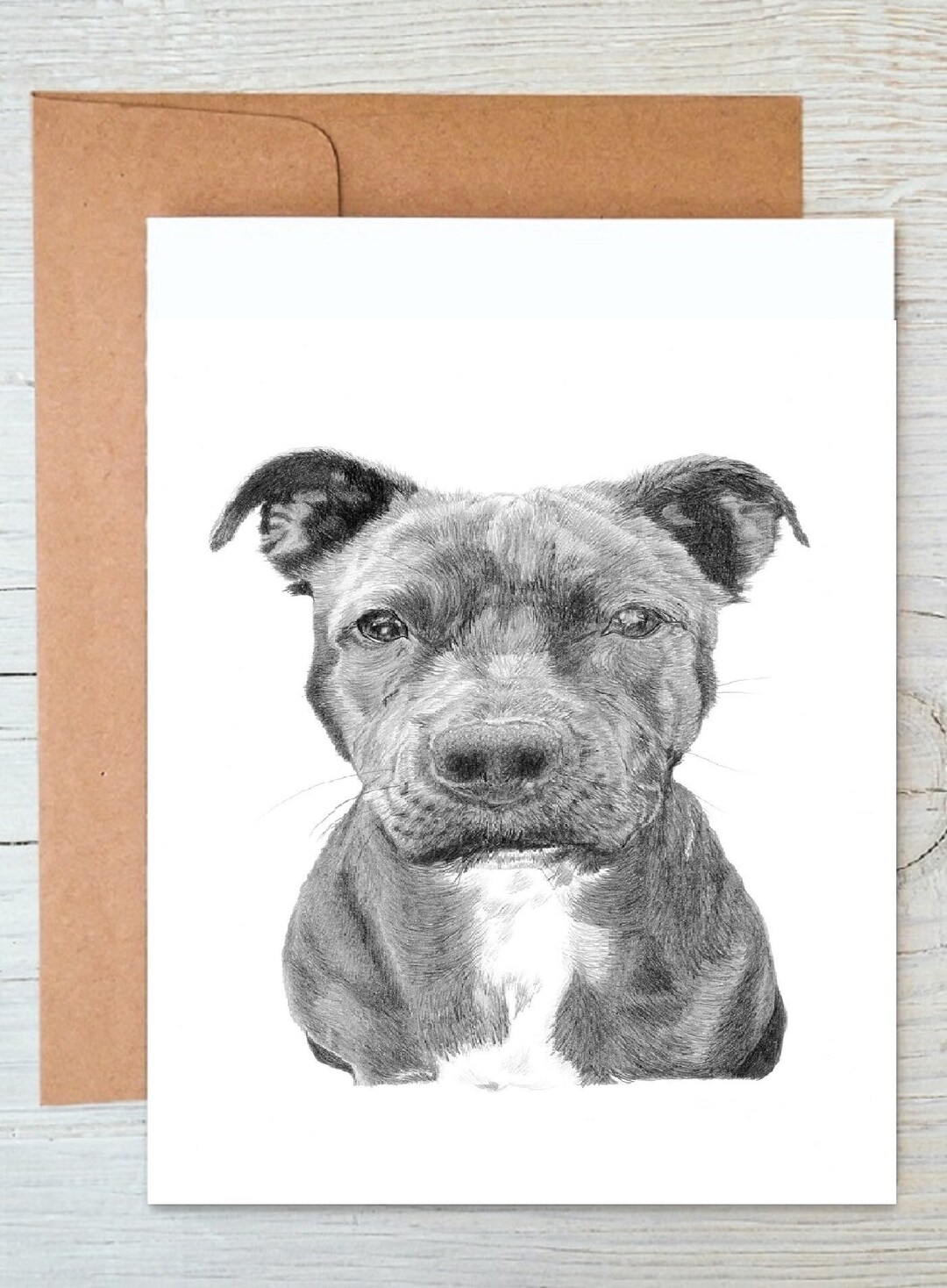 Staffordshire Bull Terrier Staffie,staffy (no.8) Dog Art Greetings/note ...