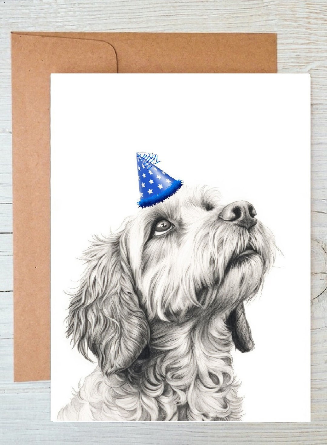 Cockerpoo (no.9) Cockapoo Cavapoo Dog Art Birthday Greetings/note Card ...