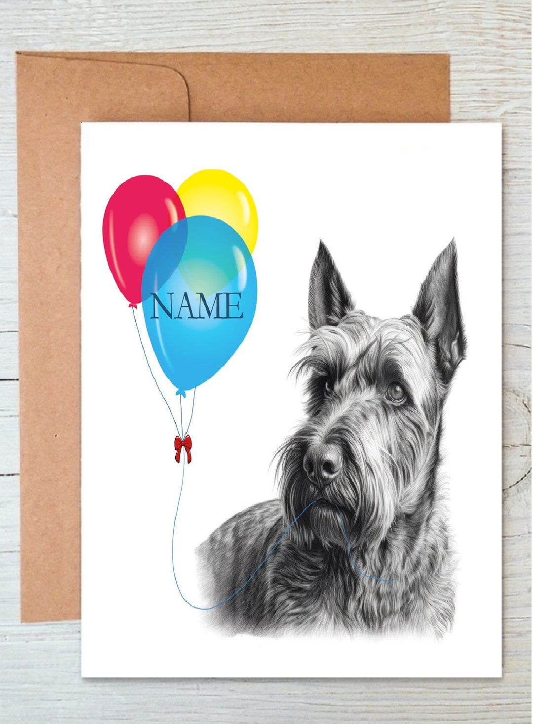 Scottish Terrier Scotty Scottie (no.2) Dog Art Birthday Balloon ...