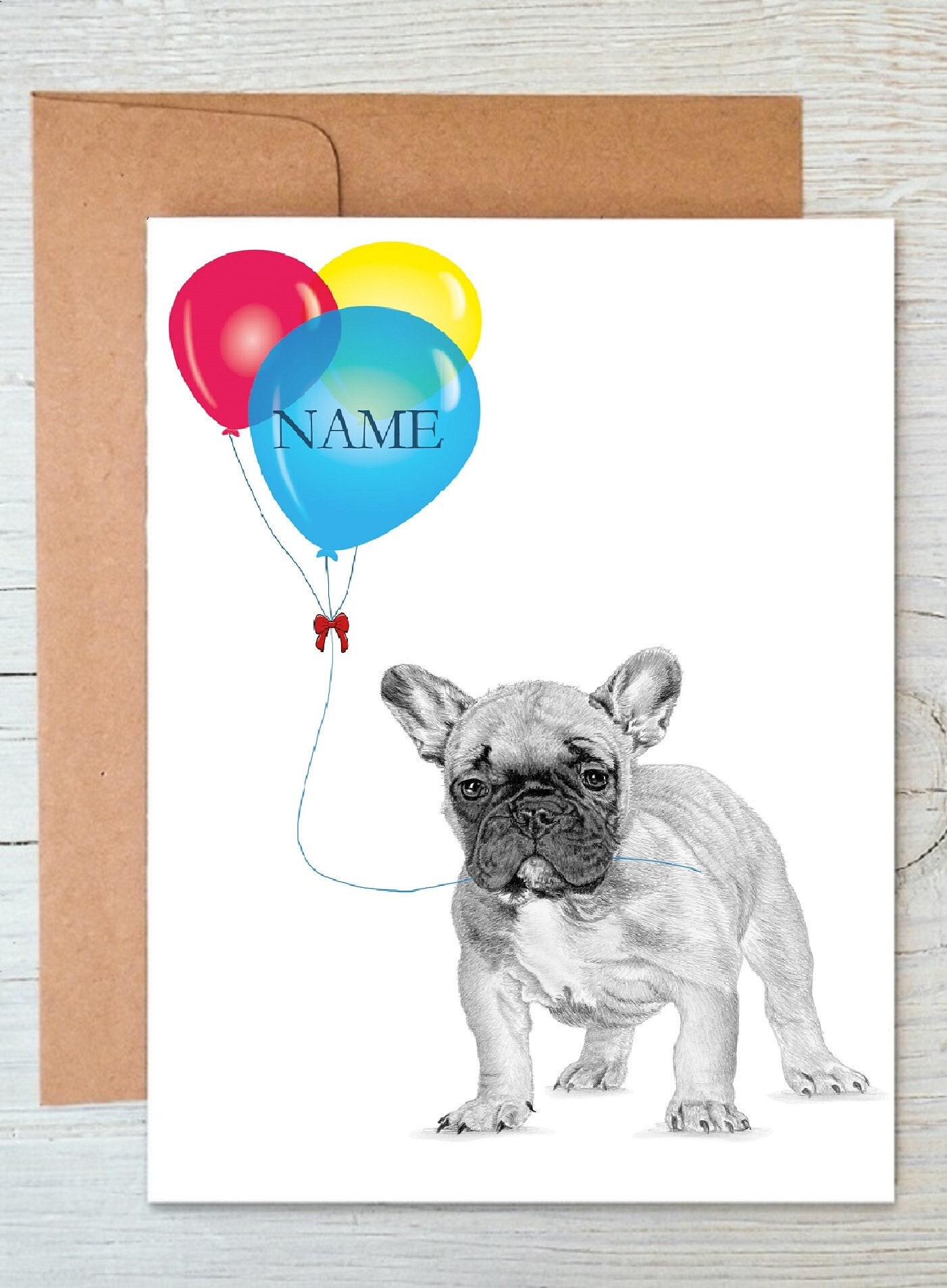 French Bulldog, Frenchie no:3 Dog Art Birthday Congratulations Well ...